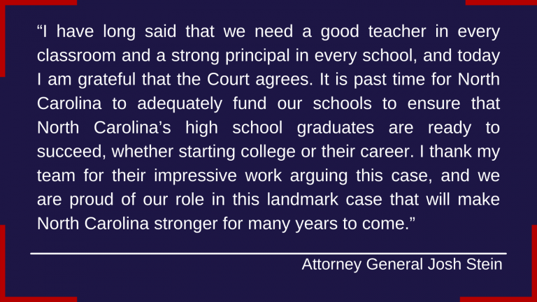 Attorney General Josh Stein Reacts to NC Supreme Court Decision in ...