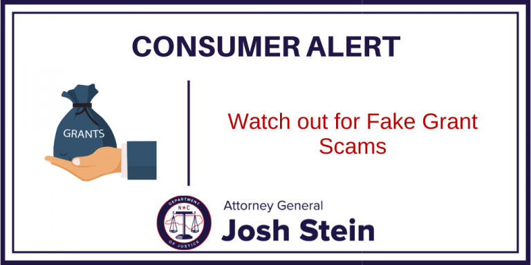 Consumer Alert: Watch out for Fake Grant Scams - NCDOJ