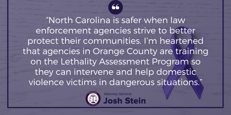 North Carolina Attorney General’s Office and Orange County Partner on ...