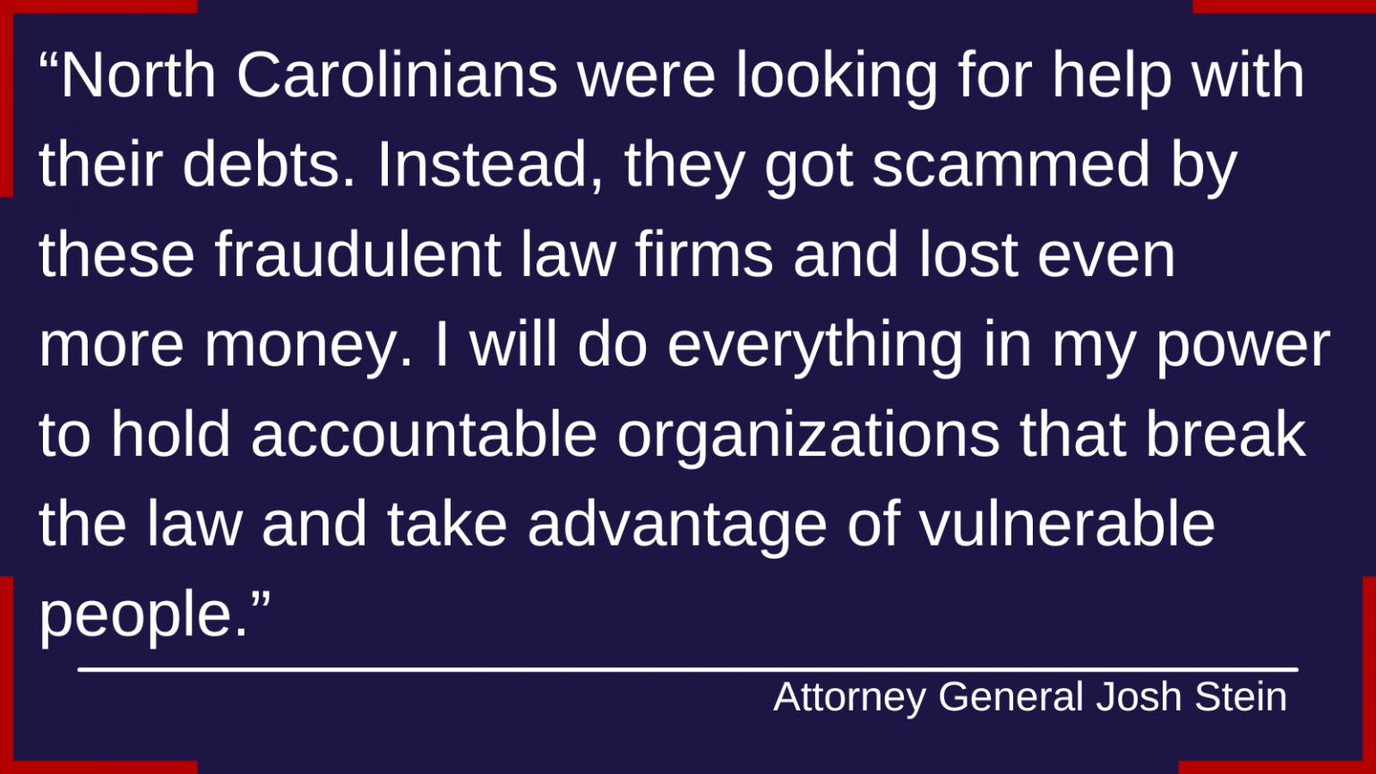 Attorney General Josh Stein and CFPB Sue Strategic Financial Solutions ...