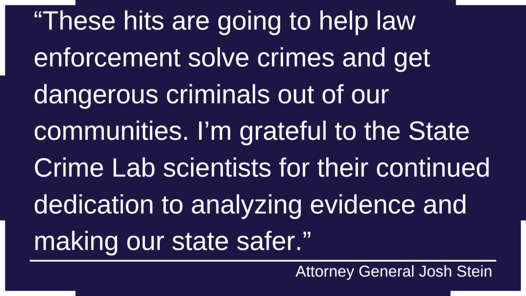 Attorney General Josh Stein Shares Update on CODIS DNA Hits - NCDOJ