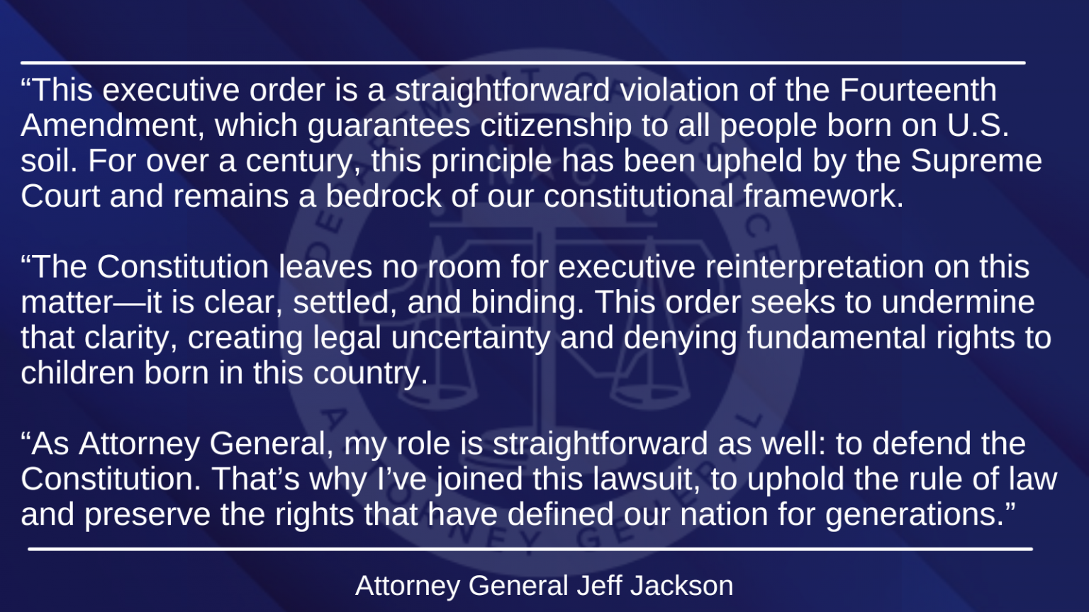 Attorney General Jeff Jackson Defends Americans’ Constitutional Rights ...
