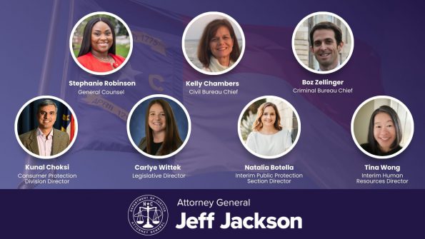 Attorney General Jeff Jackson Announces Additional Senior Leadership ...